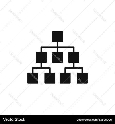 Chart Tree Icon Set Company Team Organization Vector Image