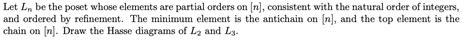 solved let ln be the poset whose elements are partial orders
