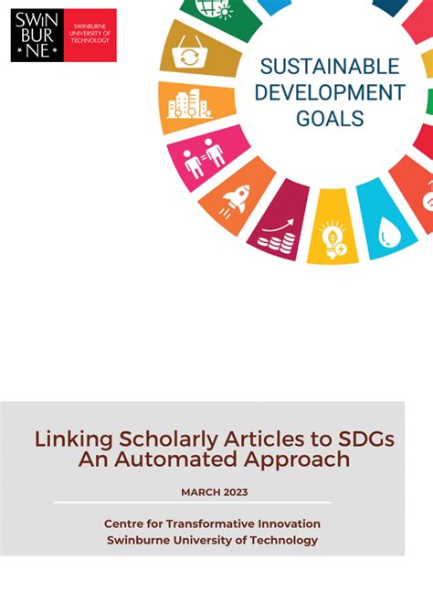 Pdf Linking Scholarly Articles To Sdgs An Automated Approach