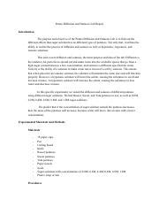 Understanding Potato Diffusion And Osmosis Effects Of Sugar Course Hero