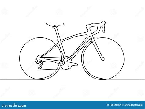 Drawing Of The Bicycle Competition Hand Draw Vector Illustration