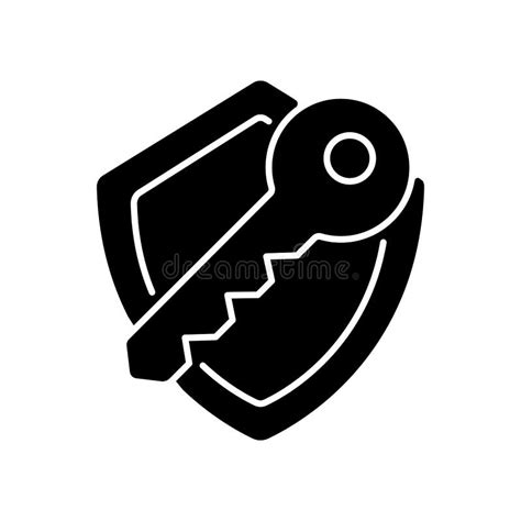 Encryption Key Black Glyph Icon Stock Vector Illustration Of Generate Cryptography 237396202