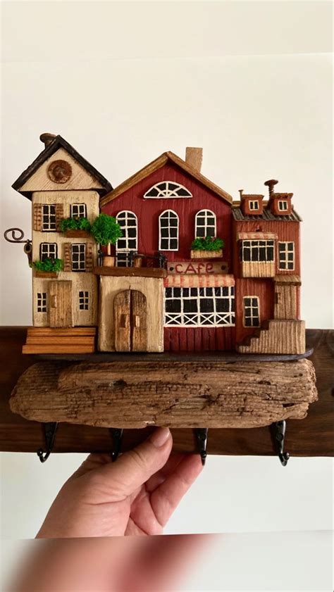 Ключница дрифтвуд Driftwood Подставка для ключей Поделки на тему домик для феи Узоры для