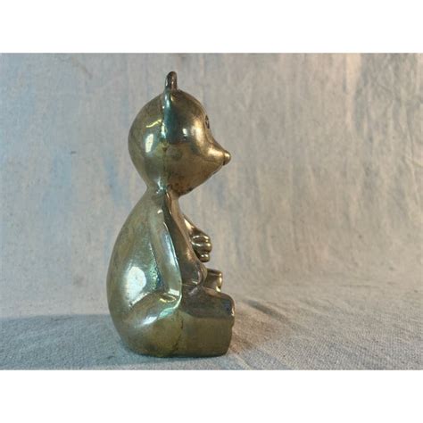 Mid 20th Century Decorative Brass Teddy Bear Chairish