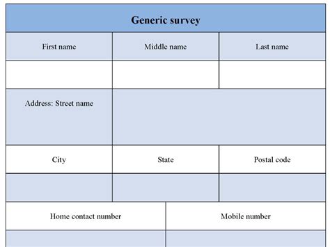 Generic Survey Form Editable Pdf Forms