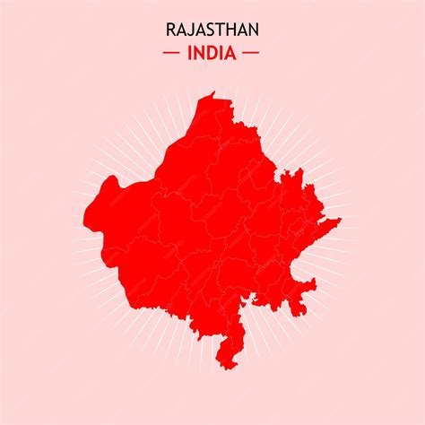 Premium Vector | Rajasthan map of india vector ilustration