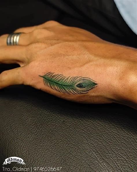 Peacock Feather Tattoo On Thigh