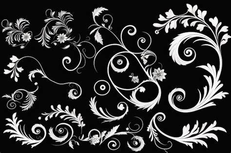 premium photo vintage baroque feminine wedding swirl design elements whimsical feminine