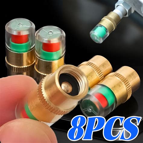 8pcs Car Tire Pressure Indicator Auto Tire Pressure Gauge Alert