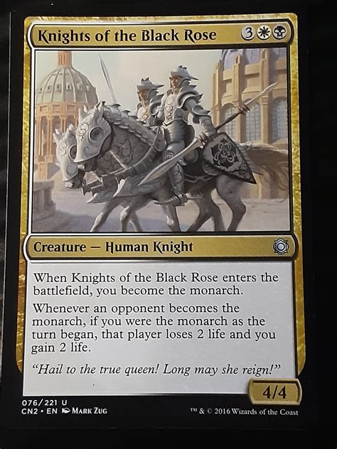 Knights Of The Black Rose Conspiracy Ttc Near Mint Mtg Free