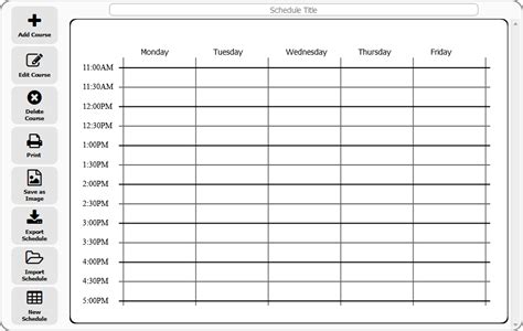 Printable Schedule Maker
