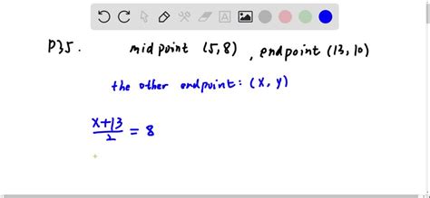 Solvedfind The Coordinates Of The Other Endpoint Of Each Line Segment