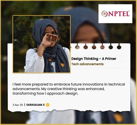 Completed Design Thinking A Primer From Nptel Enhancing My Creative Approach To Technical