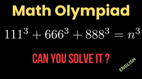 Math Olympiad Question Can You Solve It Youtube