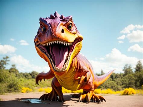 Premium Photo 3d Cute Tyrannosaurus Rex