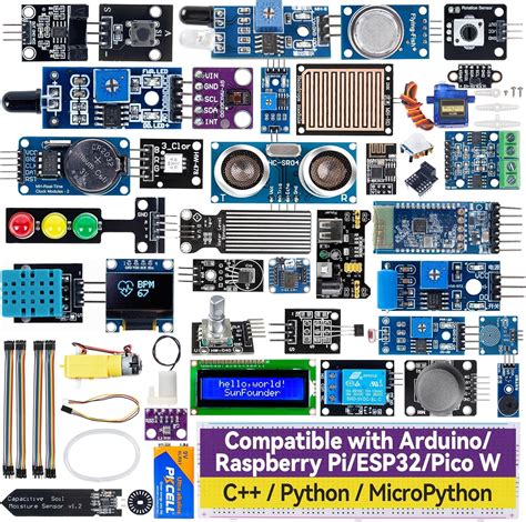 Sunfounder Raspberry Pi Pico W Ultimate Starter Kit With Online Tutorials Rohs Compliant
