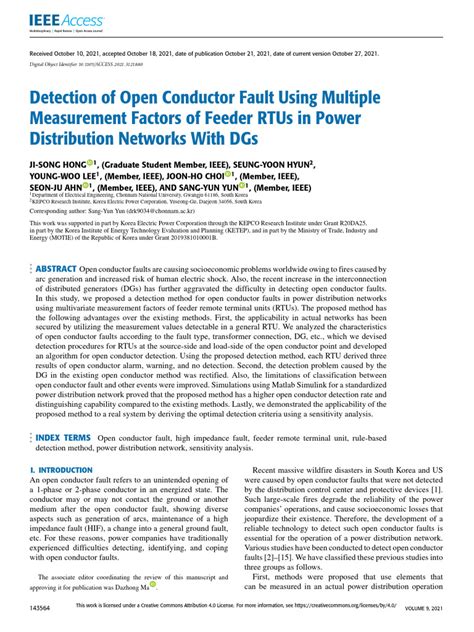 detection of open conductor fault using multiple measurement factors of