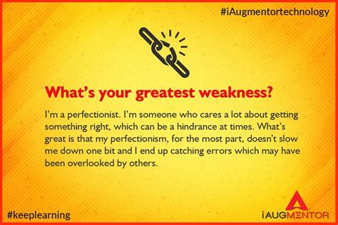 Interview Question What Is Your Greatest Weakness Get The Best