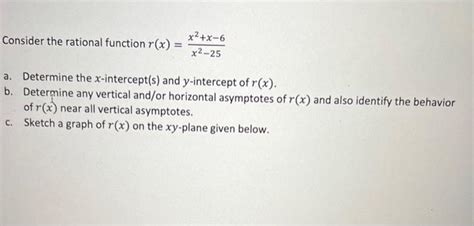 solved consider the rational function r x x2−25x2 x−6 a