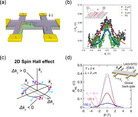 A Schematic Diagram Of 2d Spin Hall Effect B Nonlocal Voltage