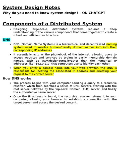 System Design Notes Pdf