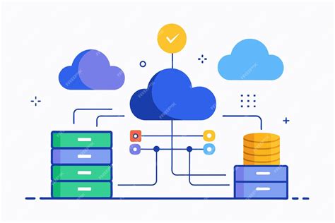 Premium Vector A Stack Of Stacks Of Files Being Transferred To The Cloud Symbolizing Digital