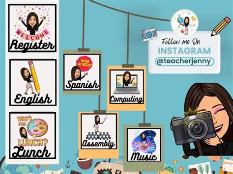Bitmoji Visual Timetable Teaching Resources