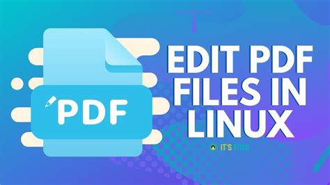 Edit PDF Files In Linux Easily With LibreOffice