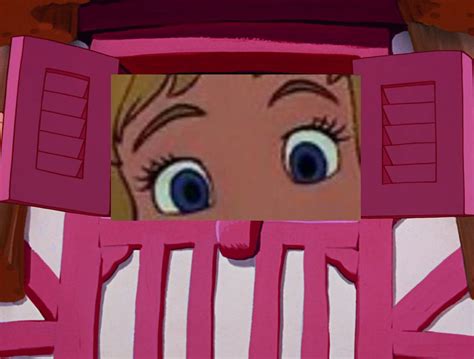 Eilonwy Peeking Through The White Rabbits House By Maxgoudiss On