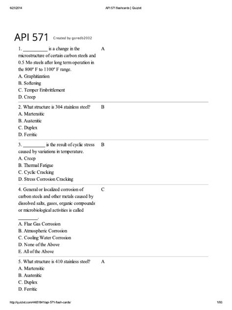 api 571 flashcards quizlet pdf