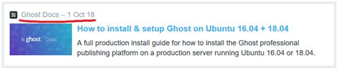 How To Install Ghost On Ubuntu 18 04 LTS Installation Ghost Forum