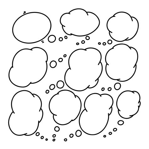 Set Of Hand Drawn Speech Bubbles Doodle Speech Bubbles Vector