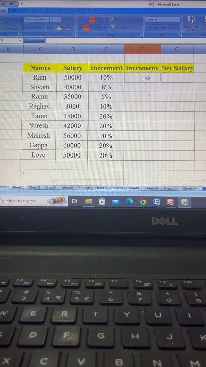 Calculate Salary After Increment Excel Msexcel Excelcourse