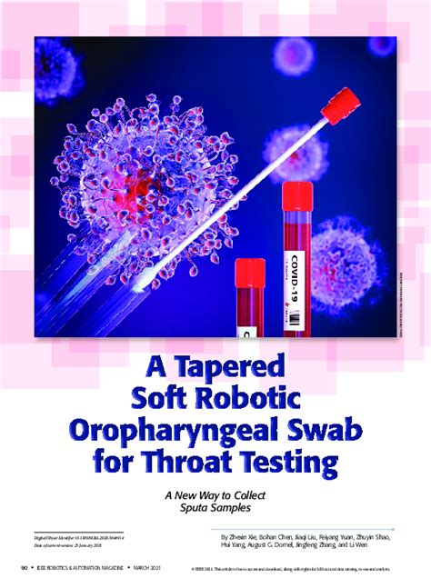 Pdf A Tapered Soft Robotic Oropharyngeal Swab For Throat Testing A