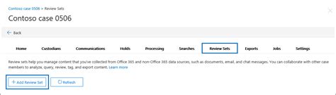 Manage Review Sets In Ediscovery Premium Microsoft Learn