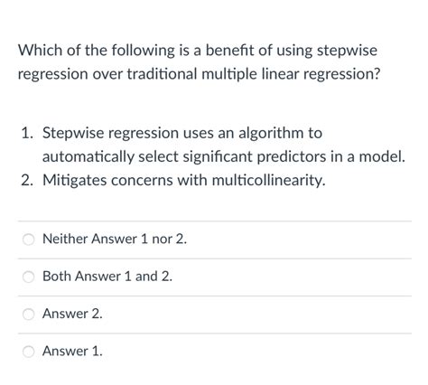 Solved Which Of The Following Is A Benefit Of Using
