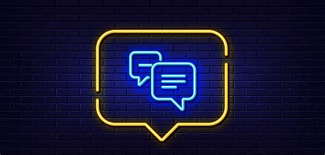 도트 메시지 줄 아이콘입니다 채팅 댓글 기호 음성 거품 네온 라이트 스피치 버블 벡터 Led 조명에 대한 스톡 벡터 아트 및 기타 이미지 Istock