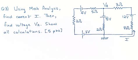 Solved Q Using Mesh Analysis Find Current I Then Find Chegg