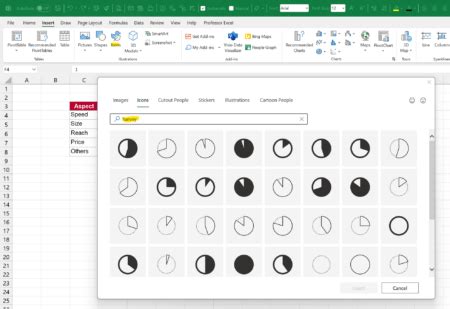 Harvey Balls How to Insert Filled Circles ഠ in Excel