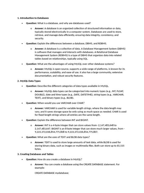 sql question and answer pdf
