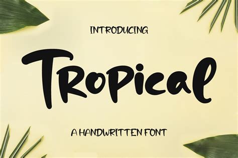 Tropical Brush Script Font At Ruth Leet Blog