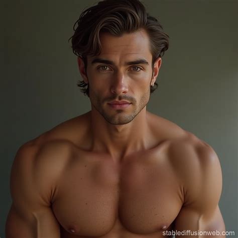Handsome Rugged Man With Toned Muscle Stable Diffusion Online