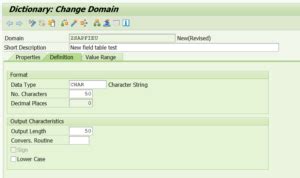 Create SAP Custom Table