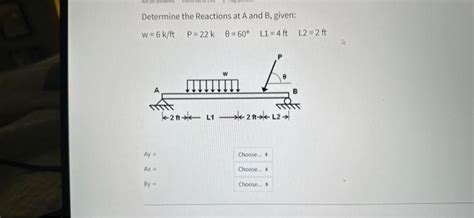 Solved Determine The Reactions At A And B Given