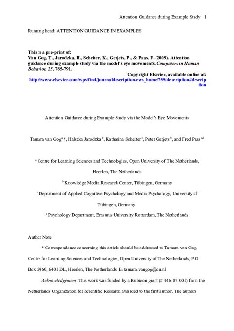 Pdf Model Eye Movements Enhance Example Learning