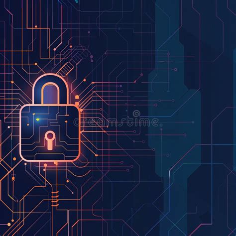 Cyber Security Document Cover Graphic For Government Cyber Security Background Stock Image