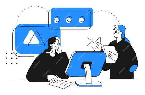 Premium Vector Office Colleagues Discussing Project Workflow