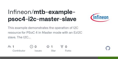 github infineon mtb example psoc4 i2c master slave this example