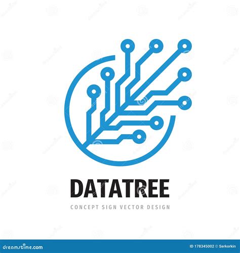 Digital Tree Logo Design Computer Network Sign Data Electronic Graphic Symbol Internet Icon