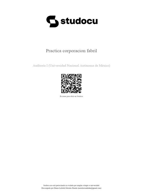 Practica Corporacion Fabril Pdf Auditoría Contabilidad